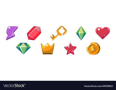 Game Interface Icon And Design Element Set Vector Image