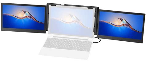 Monitor Portátil Para Notebook Com Tela Dupla De 12 Ofiyaa P2 Tri Screen