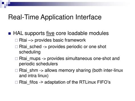 Ppt Real Time Application Interface Rtai Powerpoint Presentation Free Download Id908771