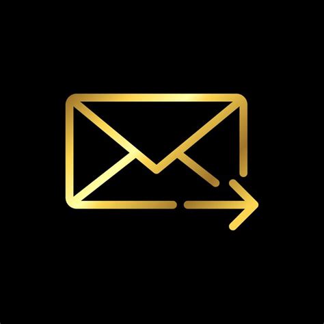 Premium Vector Gold Color Trendy Envelope Icon Vector Template