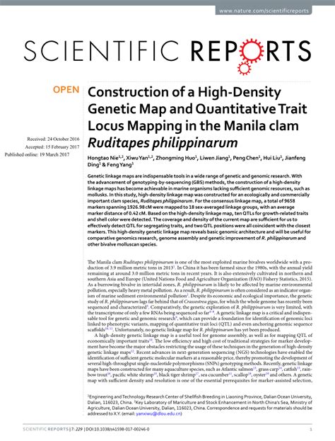 Pdf Construction Of A High Density Genetic Map And Quantitative Trait Locus Mapping In The