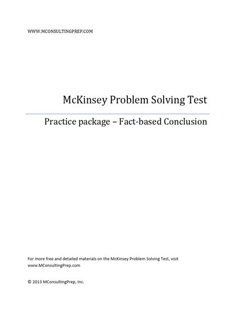 Fact Based Conclusion Pst Practice Package V13 Pdf Mergers And