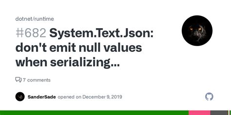 system text json don t emit null values when serializing collections · issue 682 · dotnet