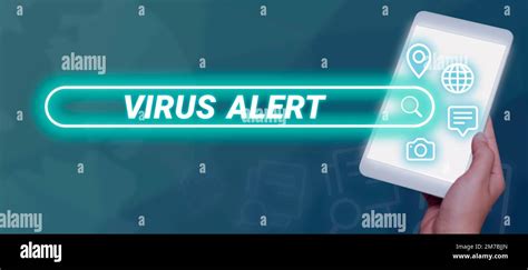 Text Sign Showing Virus Alert Word Written On Message Warning Of A Non Existent Computer Virus