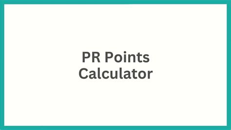 PR Points Calculator Check Your Eligibility For Australian PR Fast