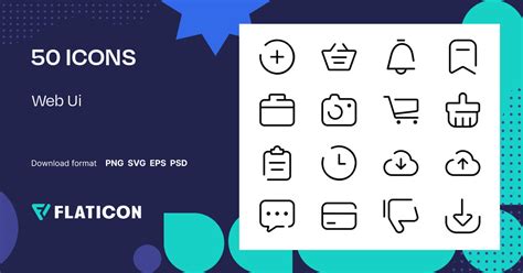 Web Ui Icon Pack Detailed Outline 50 Svg Icons