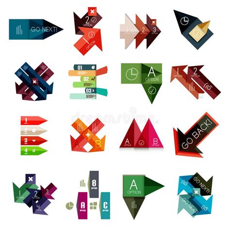 Set Of Geometrical Infographic Templates Stock Illustration