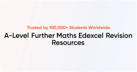 A Level Further Maths Edexcel Resources Tutorchase