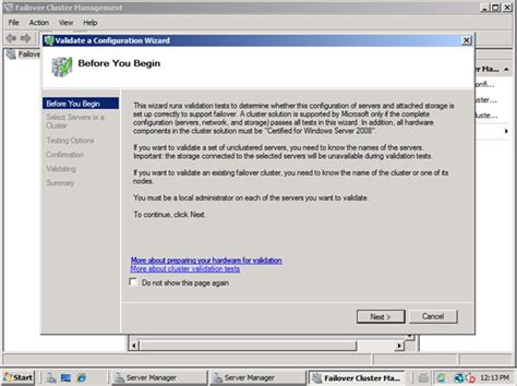 Building A Cluster With Hyper V And Server Core Part 3 And Creating A Windows Server 2008 Cluster