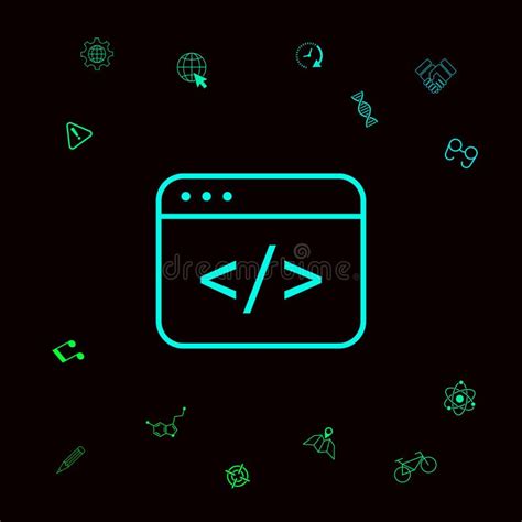 Code Editor Icon Stock Vector Illustration Of Browser 130053118