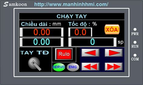 Hệ điều Khiển Cấp Phôi Tự động Cho Máy Dập Màn Hình Cảm ứng Hmi