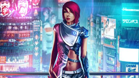 Cyberpunk Girl Retro Art 4k Hd Artist 4k Wallpapers I