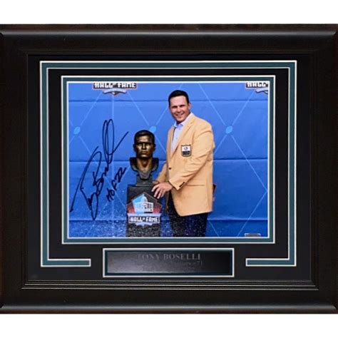 Tony Boselli Autographed Jacksonville Jaguars Hof Bust Deluxe Framed