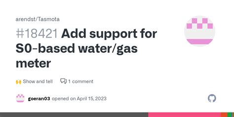 Add Support For S Based Water Gas Meter Arendst Tasmota Discussion GitHub