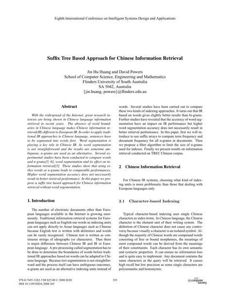 Pdf Suffix Tree Based Approach For Chinese Information Retrieval