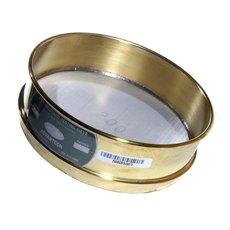 8 Diameter 200 Mesh 4 Deep Wash Advantech Brass Test Sieves