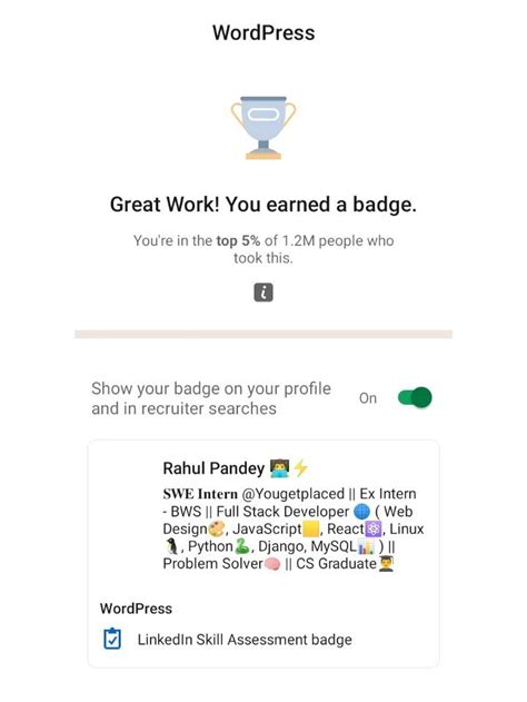 Rahul Pandey 👨‍💻⚡ On Linkedin Linkedinskillassessment Wordpress