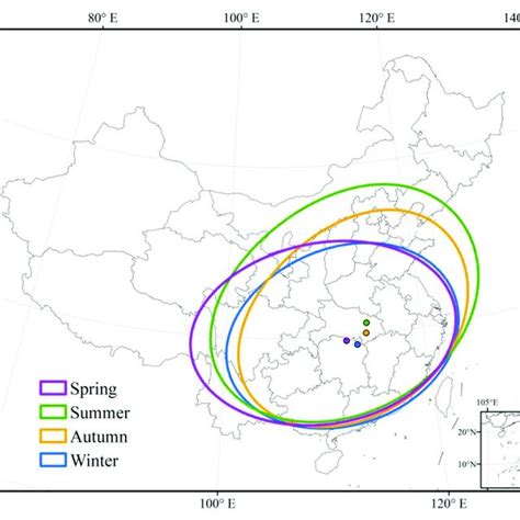 Standard Deviational Ellipse Of Seasonal Variation Of Ch 4 Emission Download Scientific Diagram
