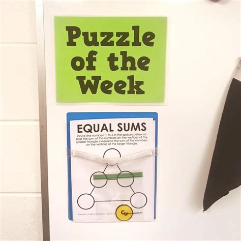 Equal Sums Puzzle Free Printable Pdf