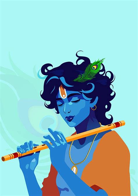 Lord Krishna Illustration Aniruddha Sharma God Illustrations