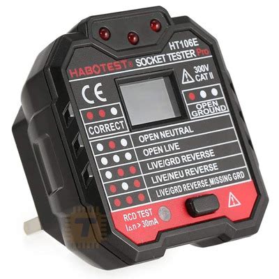 Ta1144 Habotest Rcd Electric Socket Tester With Display Ht106e