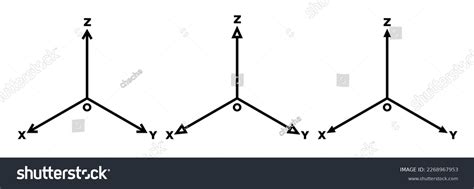 Graph Icon Xyz Coordinate System Direction Stock Vector Royalty Free Shutterstock