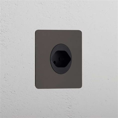 Kew Single Swiss Type J Socket Bronze Black Sockets And Modules