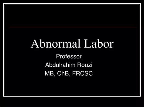 Classification Abnormal Labor