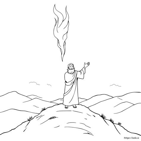 Coloring Pages Elijah Fire From Heaven