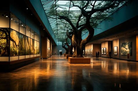 Premium Ai Image Modern Interior Of A Large Modern Officegenerative Ai