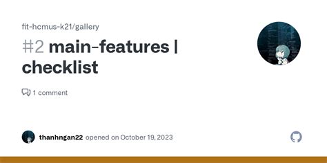Main Features Checklist Issue Fit Hcmus K Gallery Github