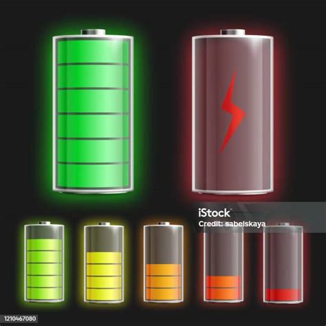 전원 수준 표시기 격리 된 벡터 그림으로 설정 된 배터리 모형 0명에 대한 스톡 벡터 아트 및 기타 이미지 0명 3차원