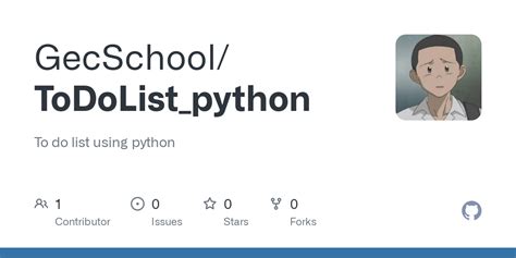 Github Gecschooltodolistpython To Do List Using Python