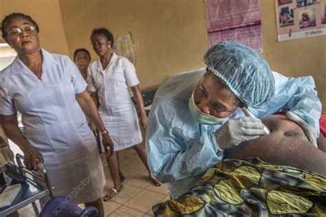 Checking Foetal Heart Rate Stock Image C0600835 Science Photo Library