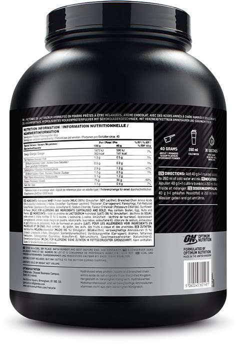 Optimum Nutrition Platinum Hydrowhey - 1600 g | Prometeus