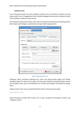 Bab Ii Seting Ip Dan Dhcp Server PDF