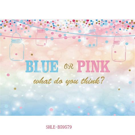 베이비 샤워 사진 배경 소년이나 소녀 성별 공개 파티 배경 빨강 또는 파랑 장식 스튜디오 소품 a 사진기 사진