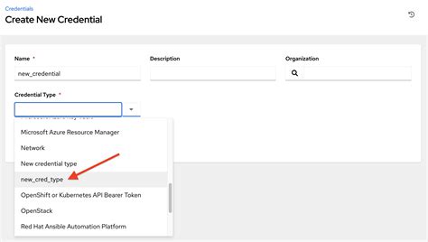 11 custom credential types — ansible awx community documentation