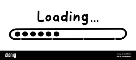 Loading Bar Status And Progress Doodle Element Sketch Hand Drawn