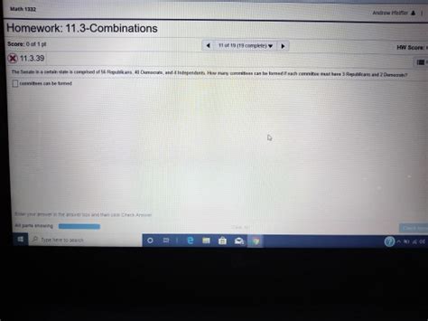 Solved Math 1132 Andrew Printer And Homework