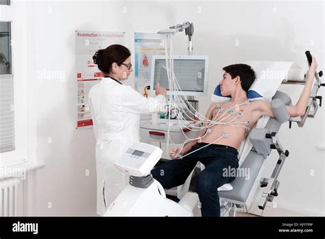 Exercise Stress Test Performed On A Cycle Ergometer With A 3 Step Increase Of Exercise Load