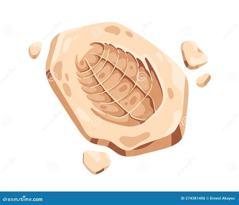 Fossil Stone Fossilized Rock Natural Plant Imprint Organic Mark On