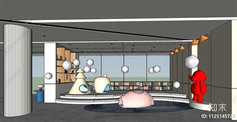 【su悬赏模型】现代风格儿童娱乐区su模型下载【id1125145723】知末su模型网