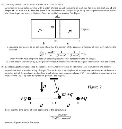 Solved A ﻿thermodynamics Oscillating Piston In A Gas