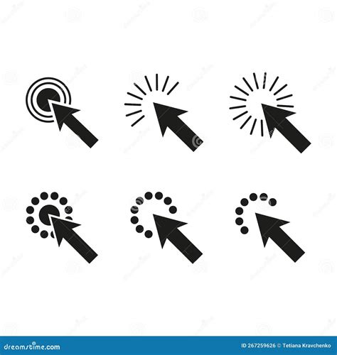 Arrow Pointer Mouse Cursor Vector Illustration Stock Illustration Illustration Of Click