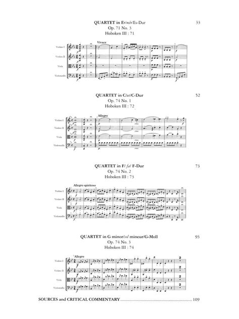 Haydn String Quartets Op 71 74 Parts And Score