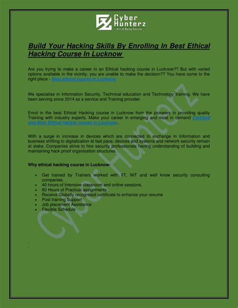 Ppt Build Your Hacking Skills By Enrolling In Best Ethical Hacking