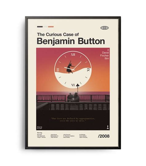 Mid Century Modern The Curious Case Of Benjamin Button Movie Poster Weekend Poster