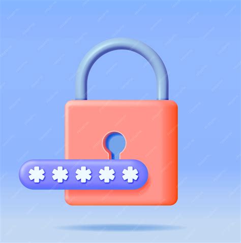 Premium Vector 3d Password Field With Padlock Isolated