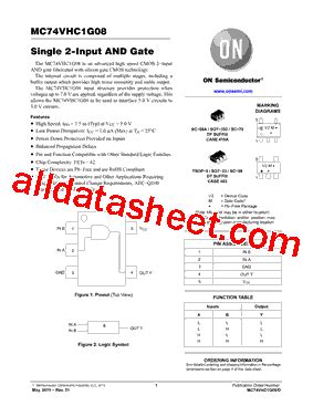 MC VHC G DFT G Datasheet PDF ON Semiconductor